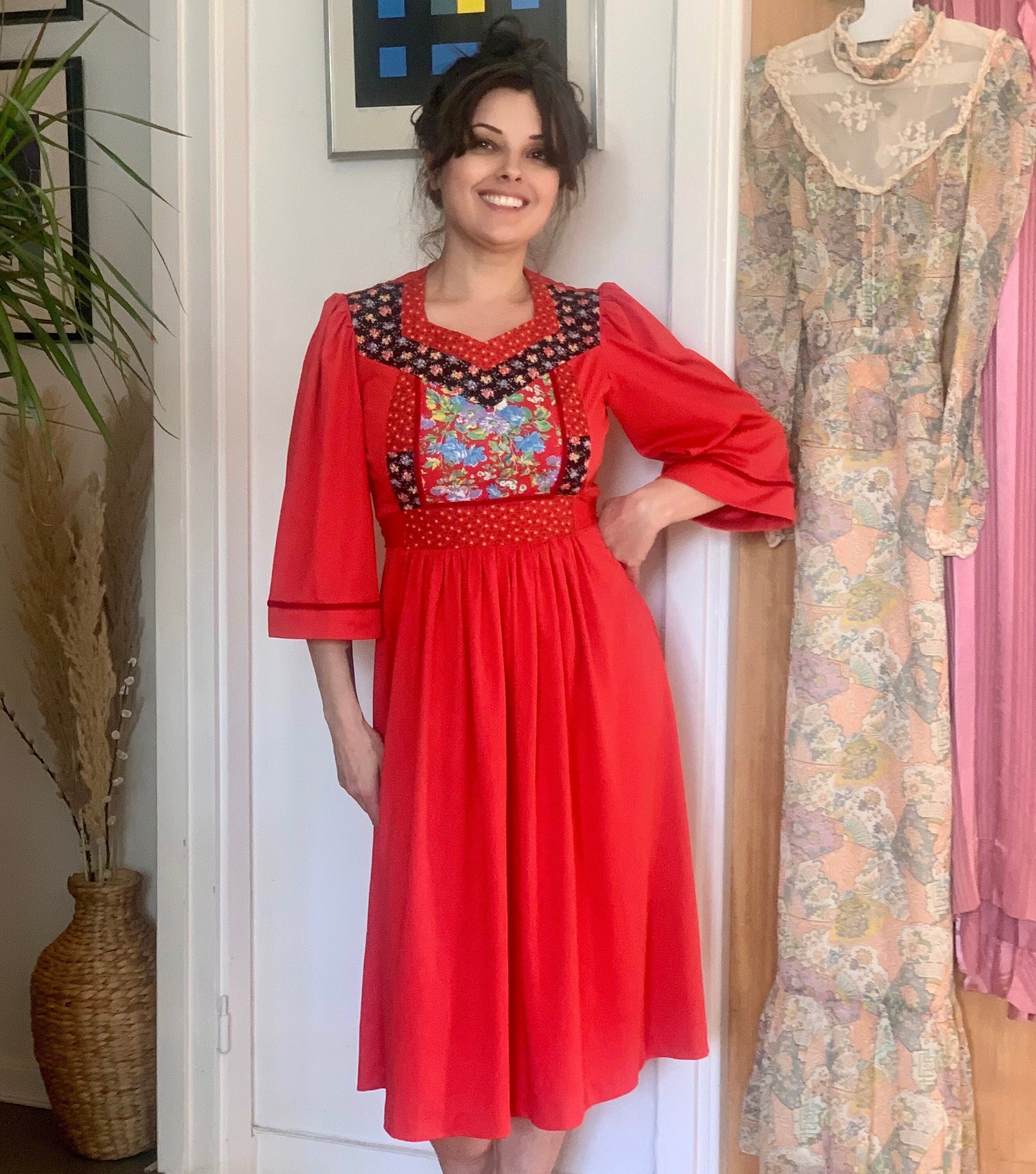 VINTAGE 1970s Young Edwardian by Arpeja COTTAGECORE Dress - Etsy