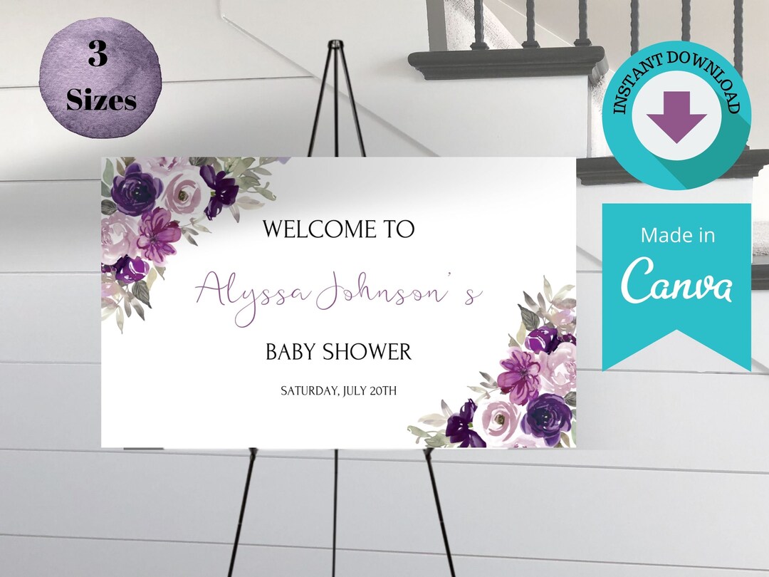 Printable Baby Shower Sign Template Download, Shower Sign, Sign ...