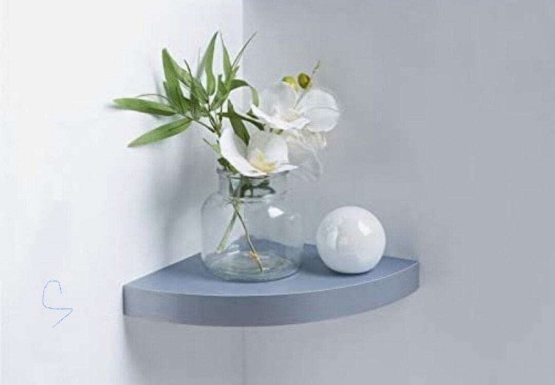 Stunning Corner Shelf - Grey, Home Decorative, Living Room, Bedroom ...