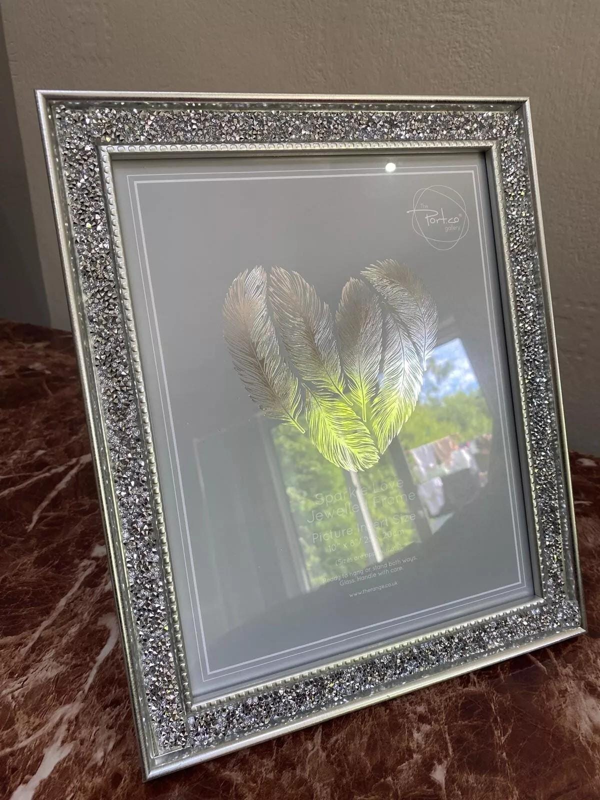 Sparkle Silver Love Crushed Diamond Jewelled Photo Frame 10 X 8 Inch Best for Home Decor Etsy UK
