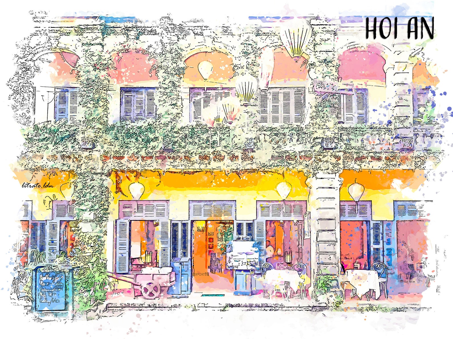 Hoi An Vietnam Print Hoi An Art Vietnam Art Hoi An | Etsy