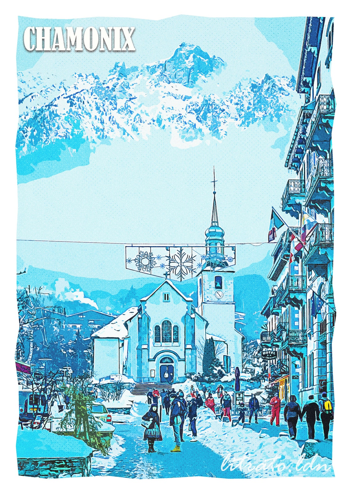 Chamonix Print Chamonix Souvenir France Print France | Etsy