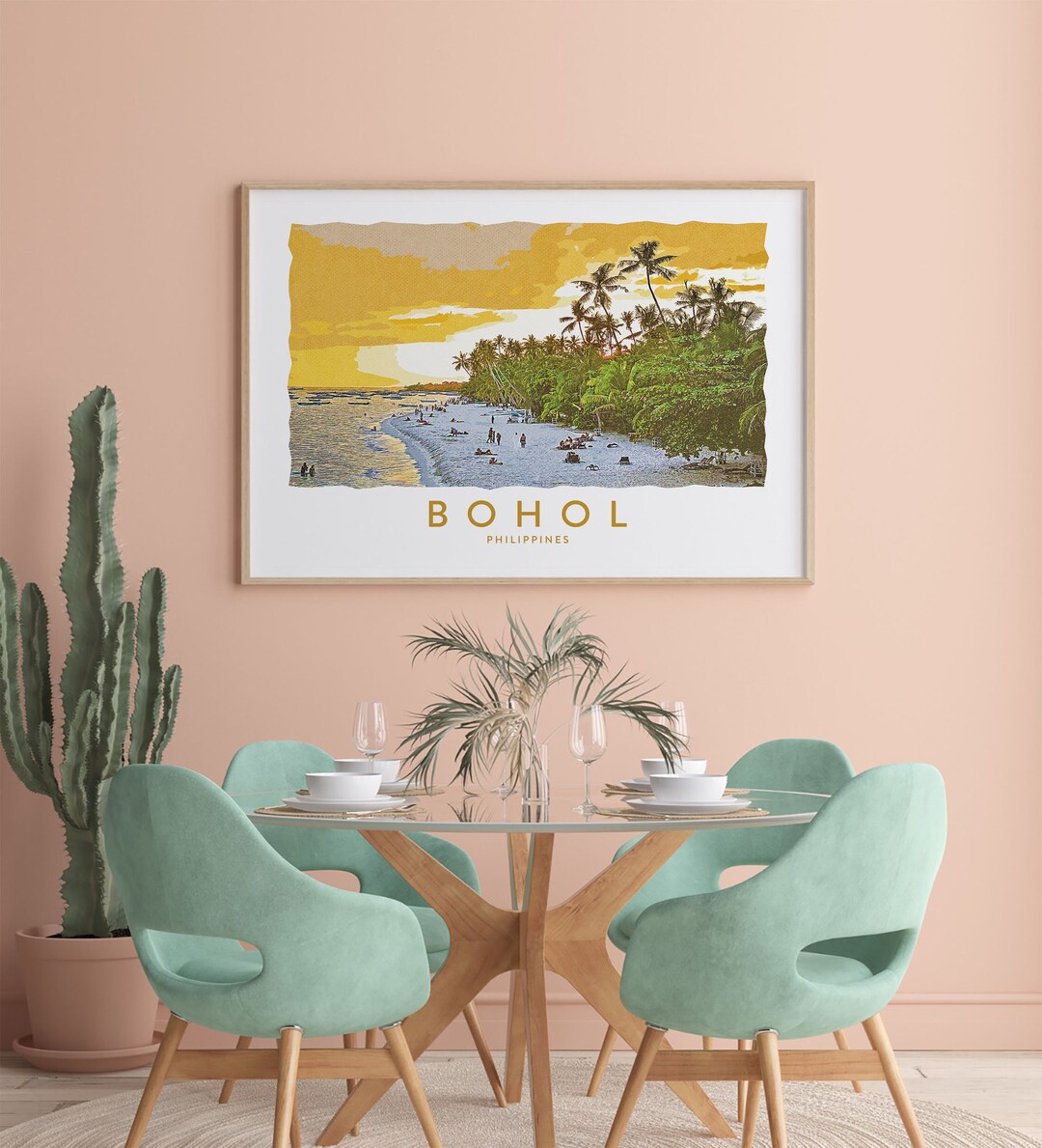 Bohol Philippinen Wandkunst, Vintage Philippinen Poster, Philippinen ...