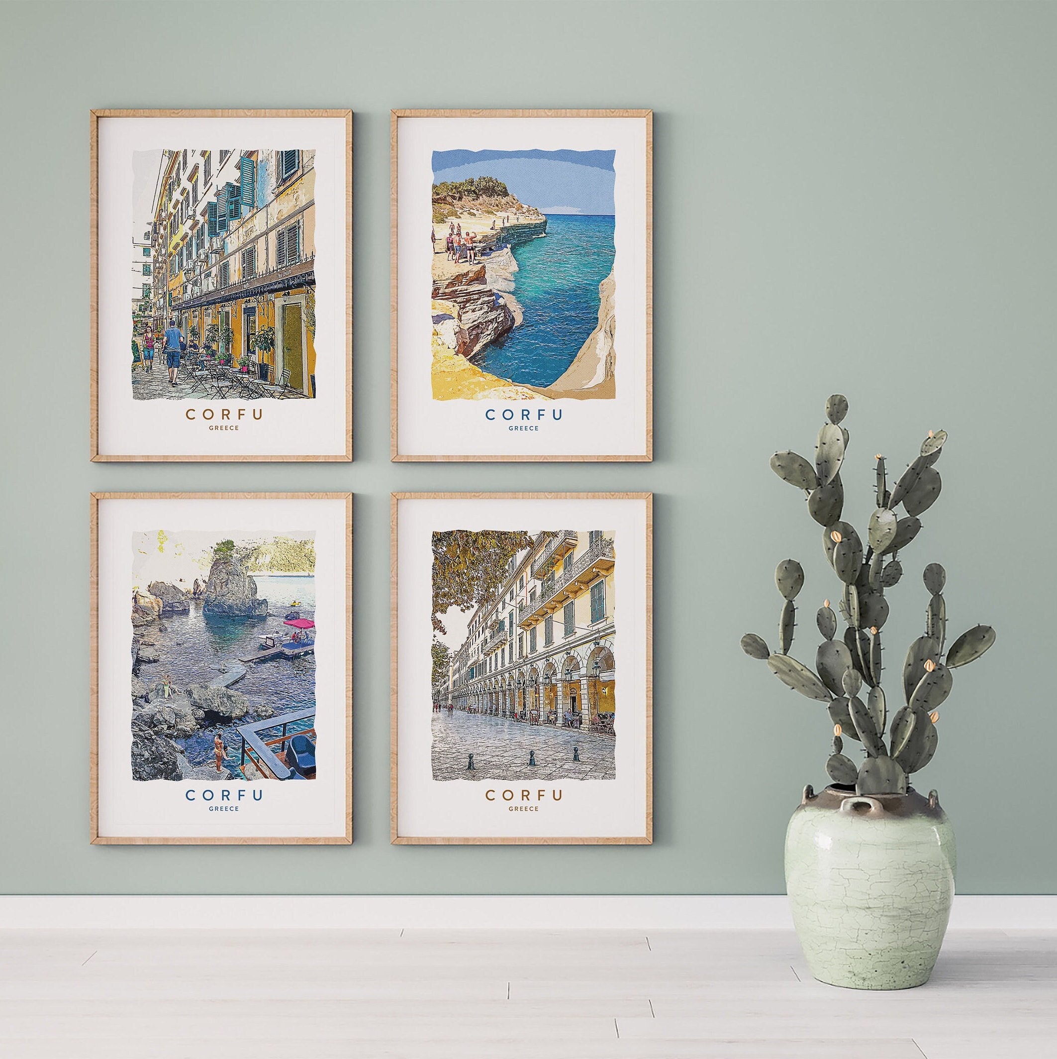 Set of 4 Corfu Postcards Greece Postcard Set Corfu Print - Etsy UK