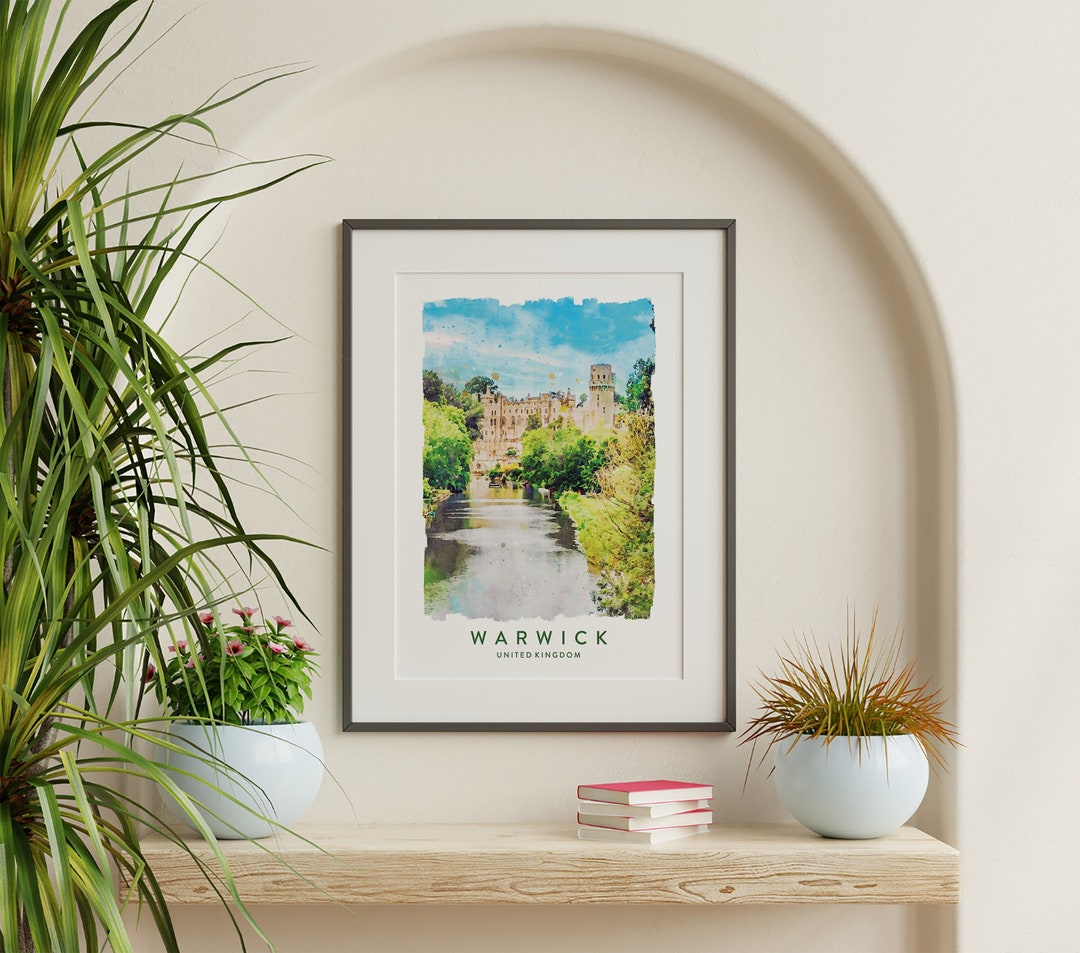 Warwick Castle Print, Warwick Castle Art, Warwick Castle Travel Poster ...