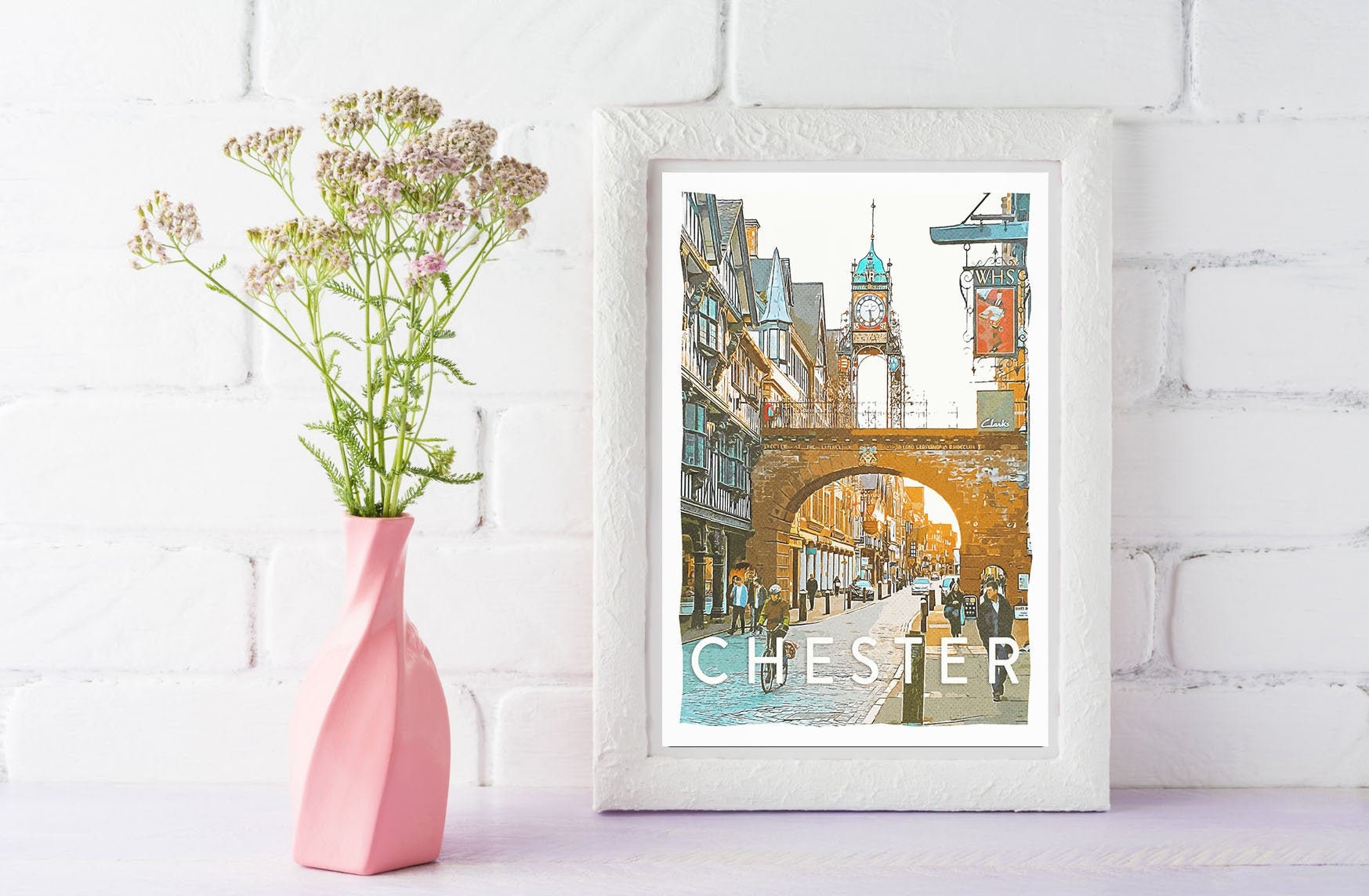 Chester Print Cheshire England Postcard Chester Postcard | Etsy