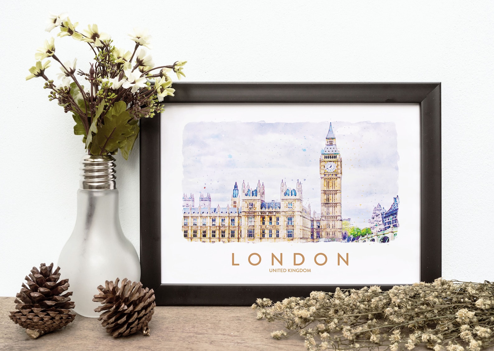 Big Ben Art London Vintage Poster Big Ben Drawing London - Etsy UK