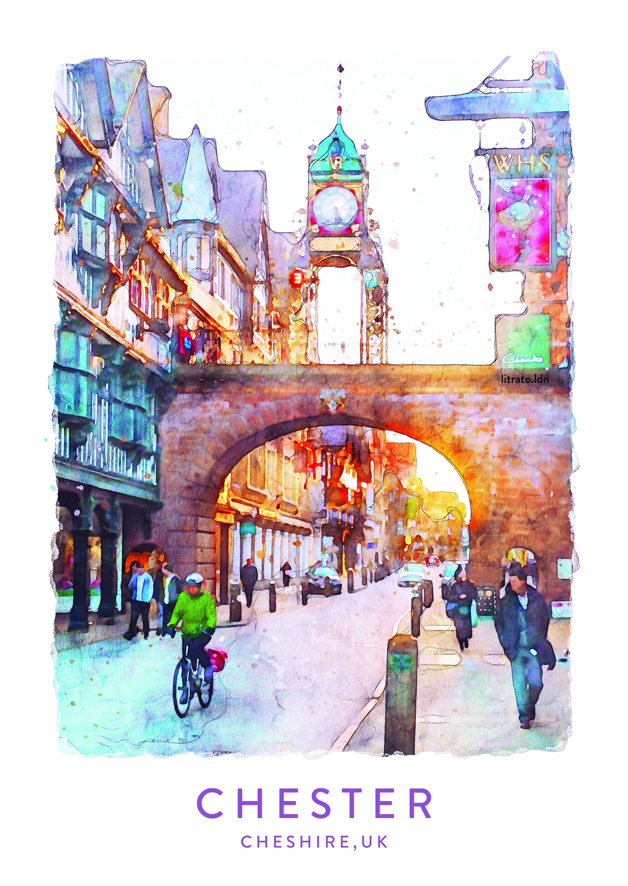 Chester Print Cheshire England Postcard Chester Postcard - Etsy Australia