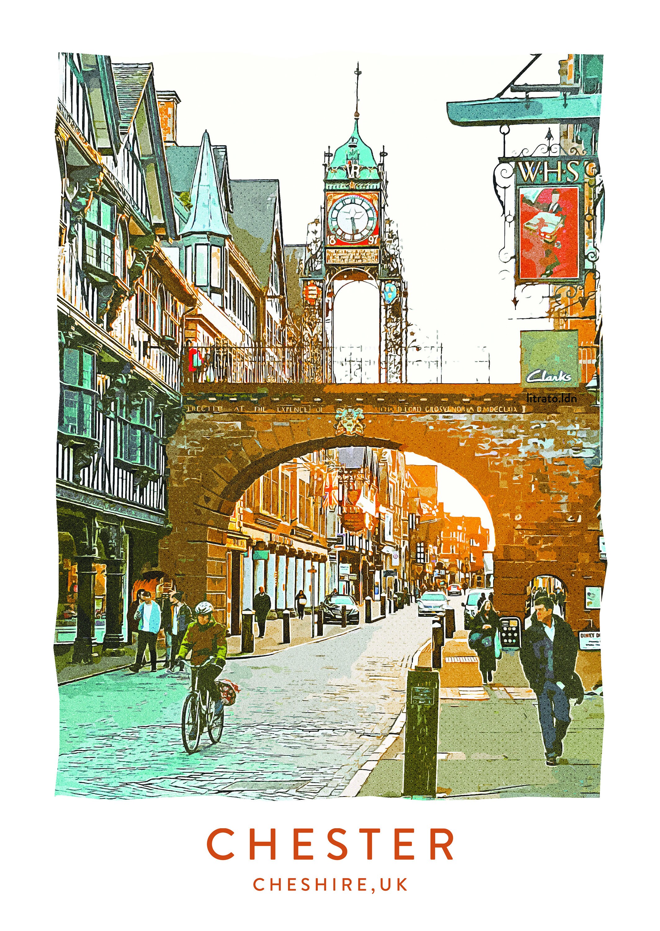 Chester Print Cheshire England Postcard Chester Postcard - Etsy Australia
