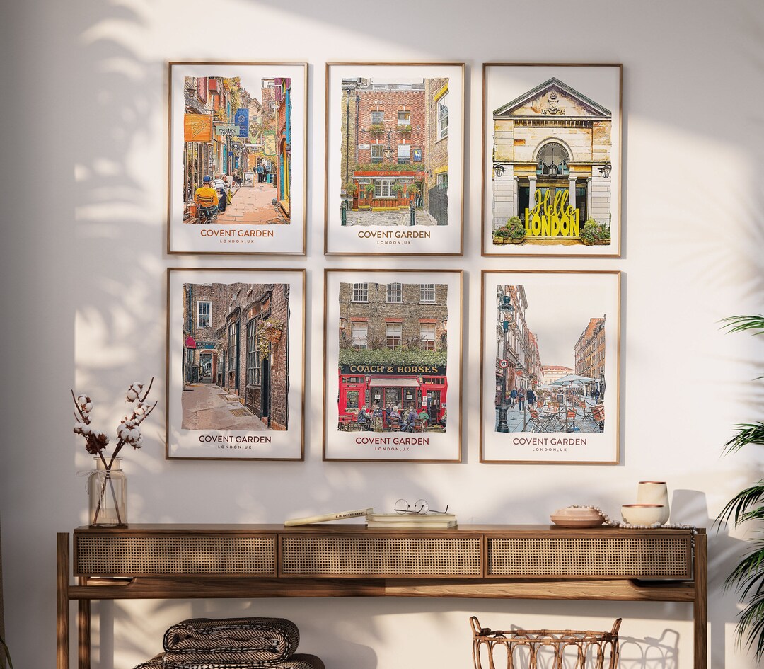 Set of 6 Covent Garden Prints London Postcard Set London - Etsy