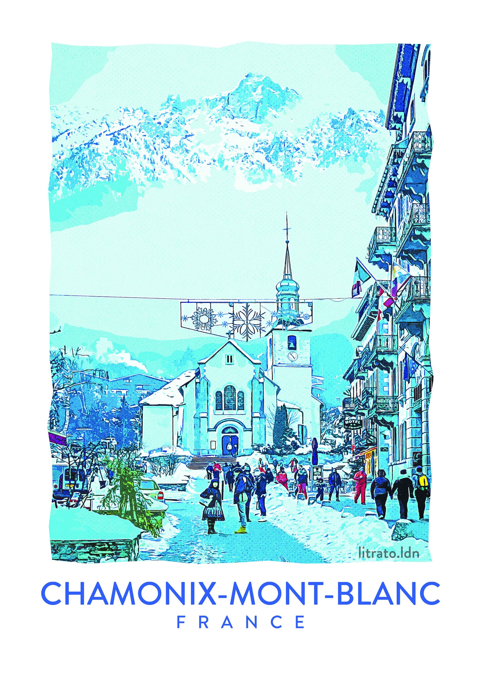 Chamonix Print Chamonix Souvenir France Print France | Etsy