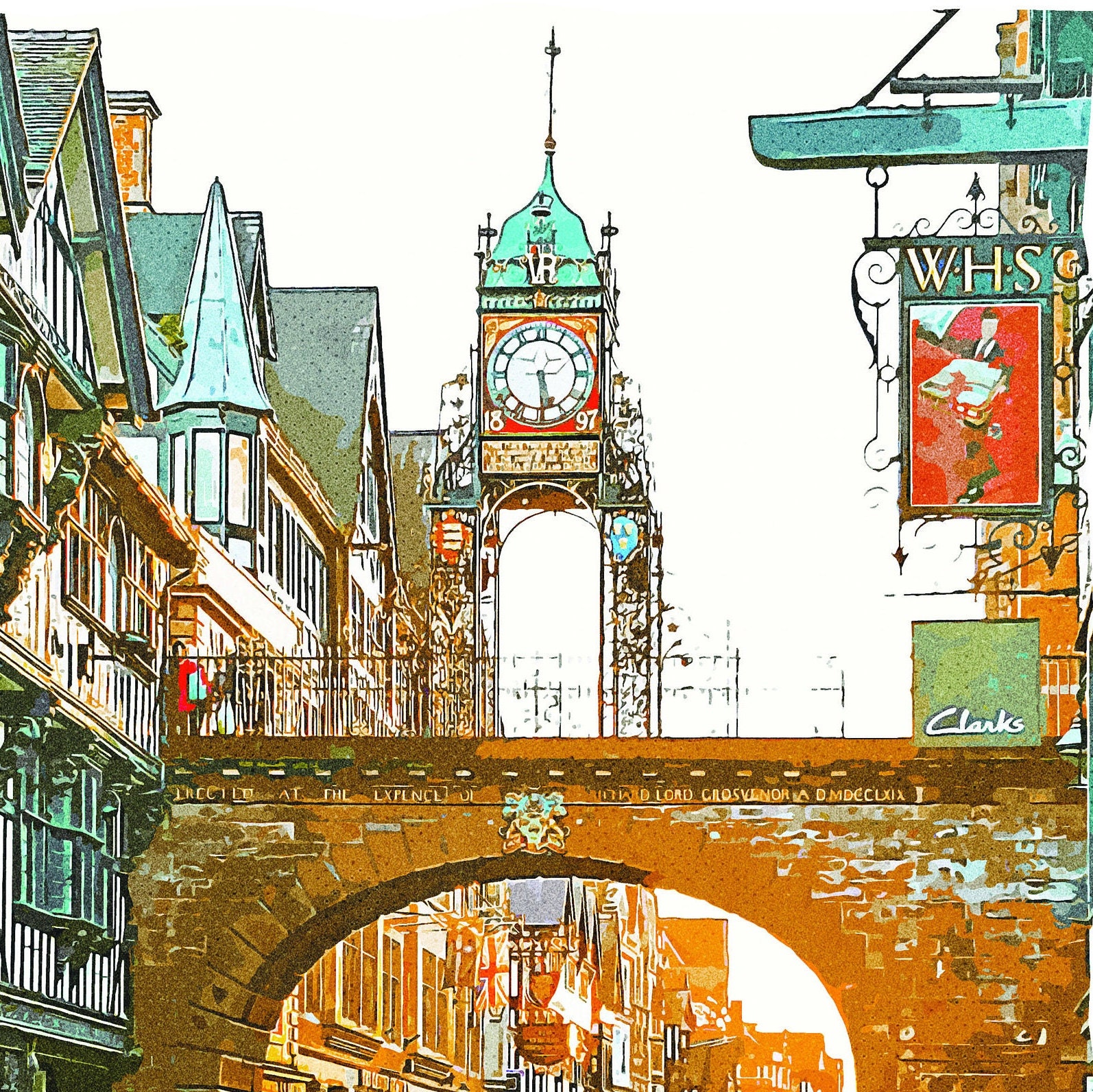 Chester Print Cheshire England Postcard Chester Postcard - Etsy Australia