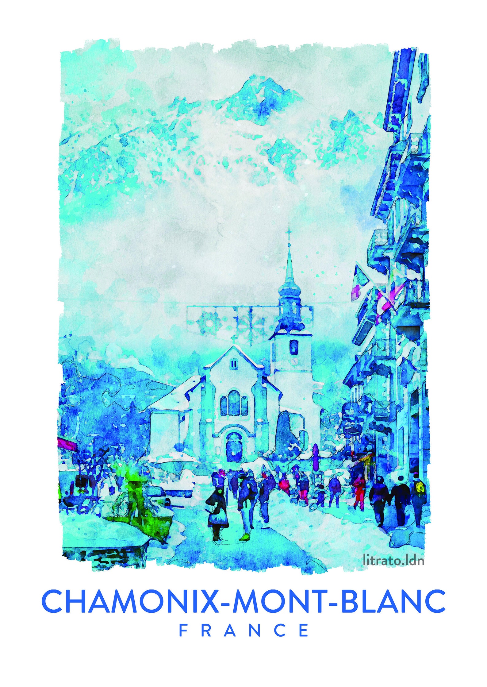 Chamonix Print Chamonix Souvenir France Print France | Etsy