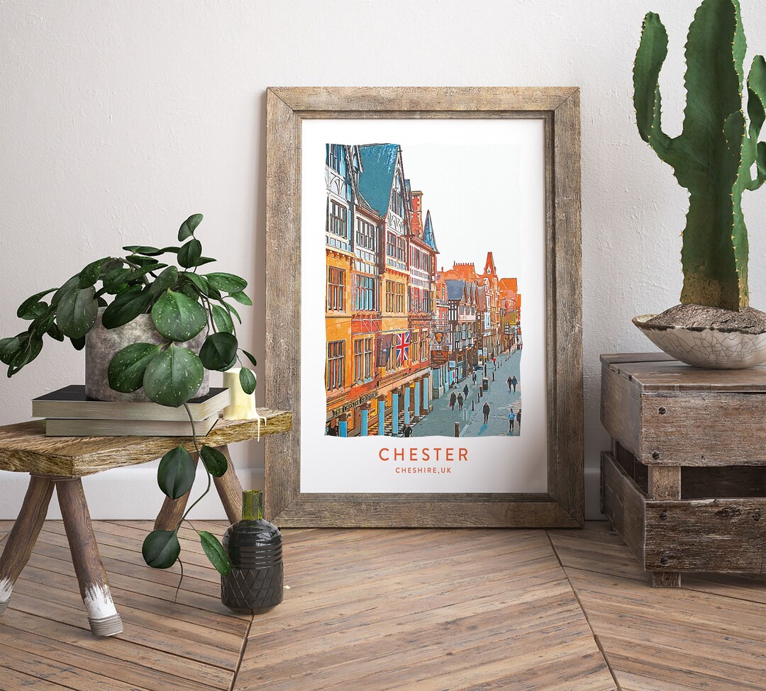 The Rows Chester Print, Cheshire England Postcard, Chester Postcard ...