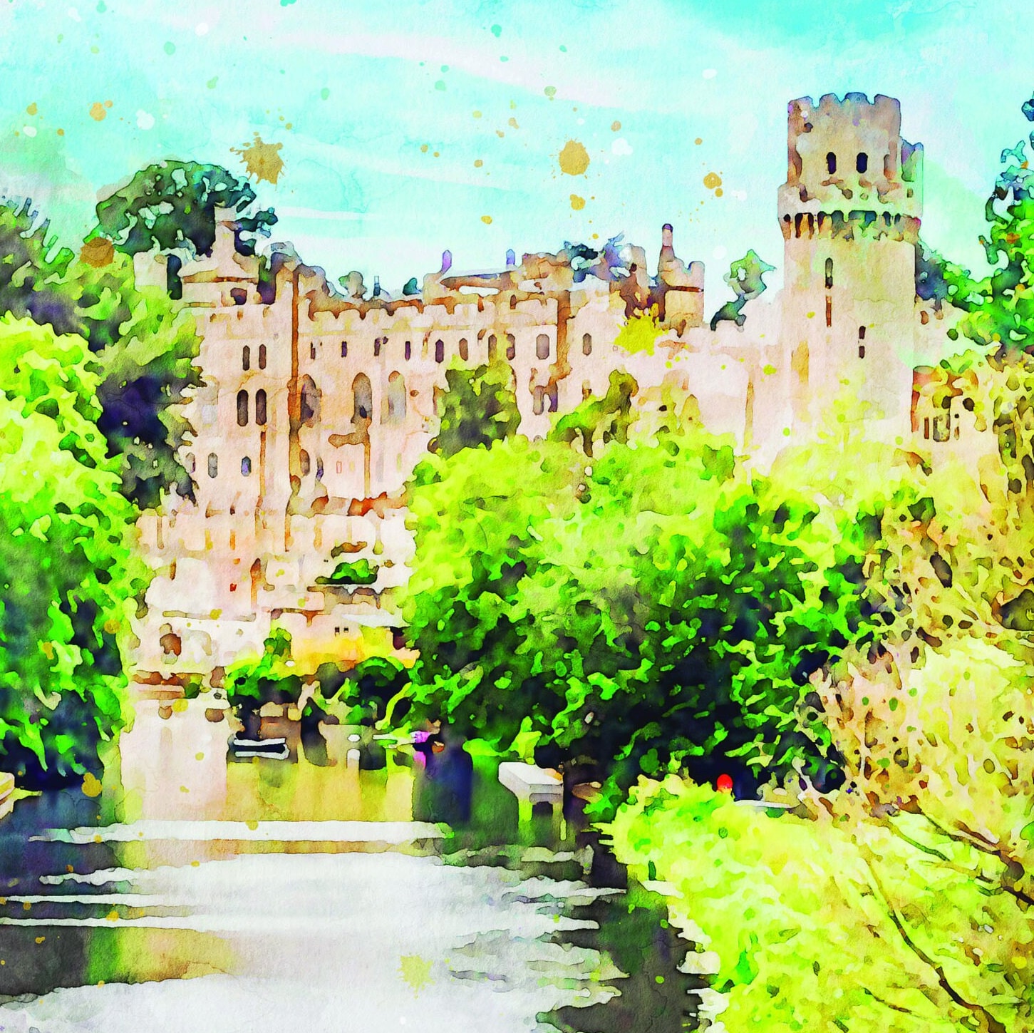 Warwick Castle Print Warwick Castle Art Warwick Castle - Etsy UK