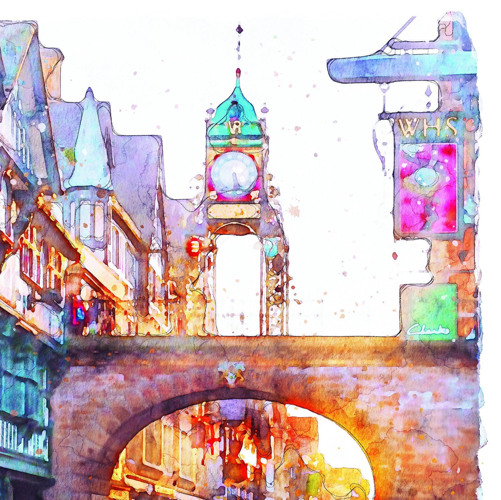 Chester Print Cheshire England Postcard Chester Postcard - Etsy Australia