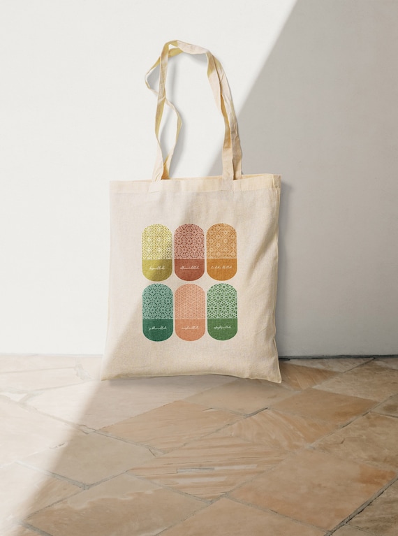 Islamic Tote Bag Reusable Bag Mosaic Design Muslim - Etsy