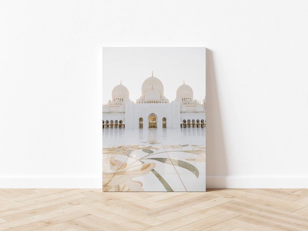Sheikh Zayed Mosque Picture Canvas - Abu Dhabi- UAE - Islamic Canvas ...