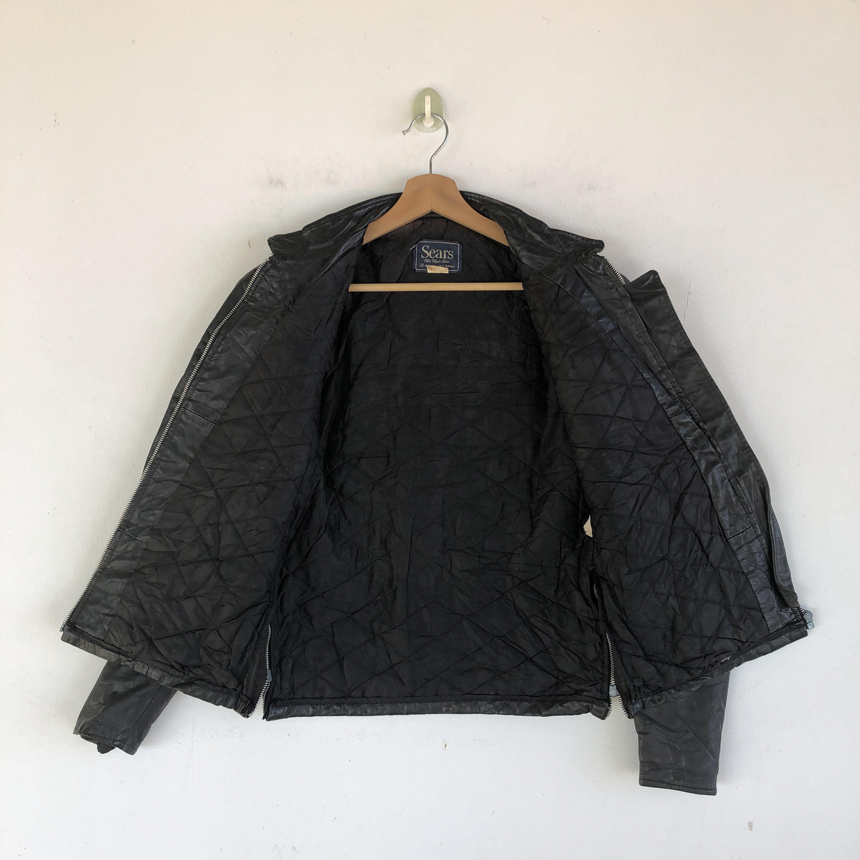 Vintage 80s Boroque Sears Leather Jacket Womens Sears Leather Jacket ...