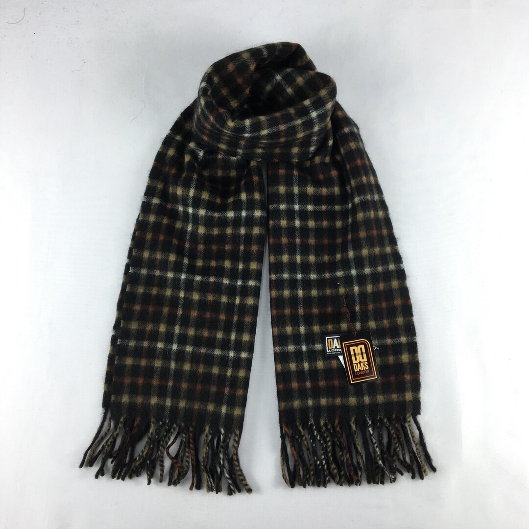 Vintage Daks London Wool Scarf Womens Accessories Muffler Daks London ...