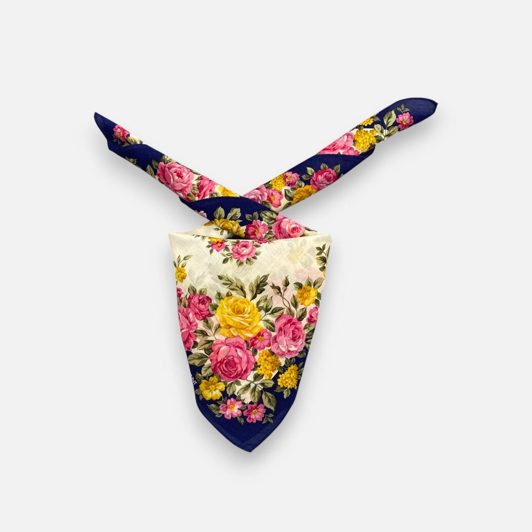 Vintage Yves Saint Laurent Handkerchief YSL Bandana Luxury Neckerchief ...