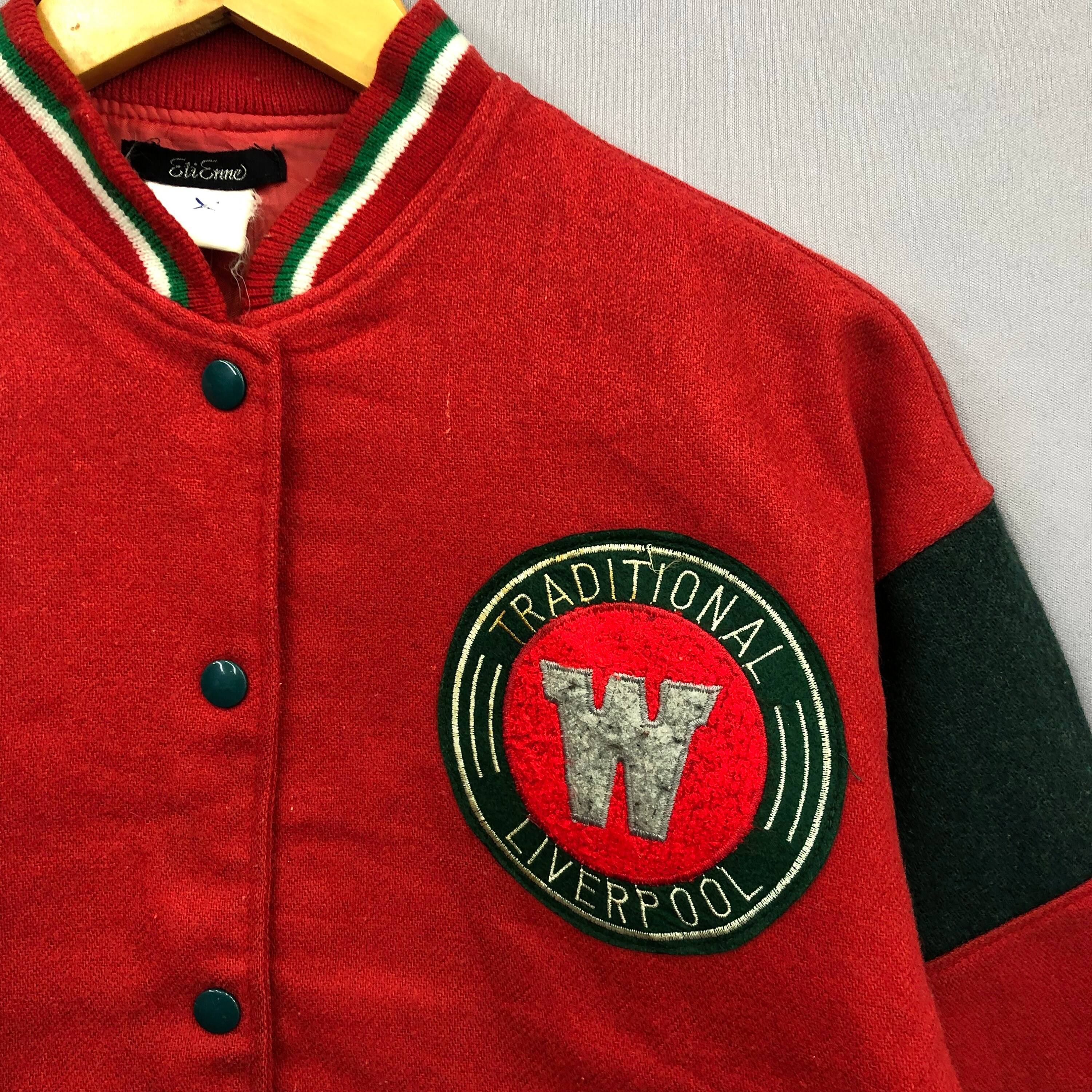 Vintage A Cinema Club Liverpool Traditional Jacket 90s Letterman Wool ...