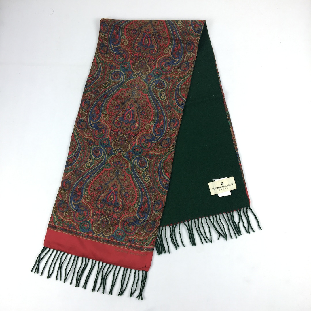 Vintage Pierre Balmain Wool Scarf Muffler Pierre Balmain Lambswool ...