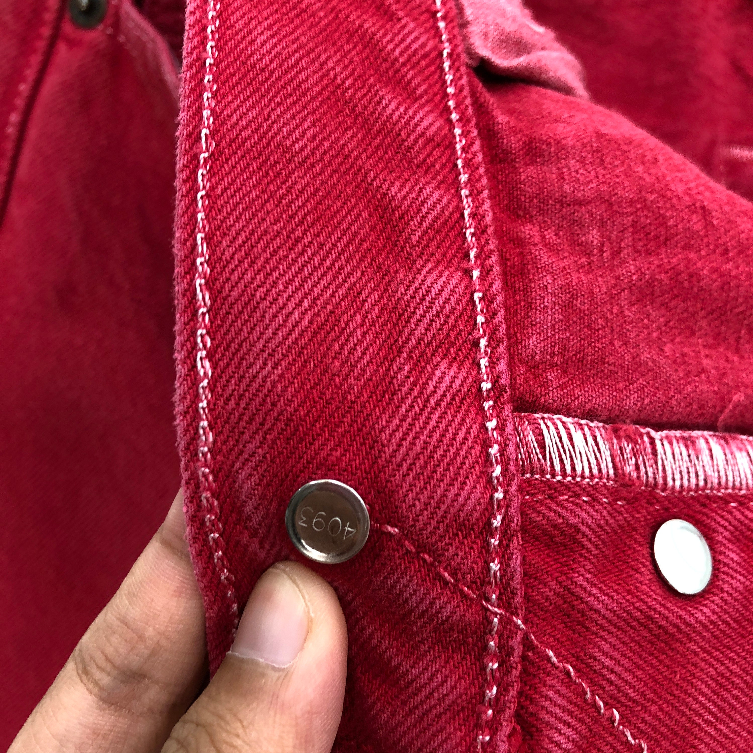 W35 Vintage Levi's 501 Red Color Jeans 90s Levis Women High Rise Pants ...