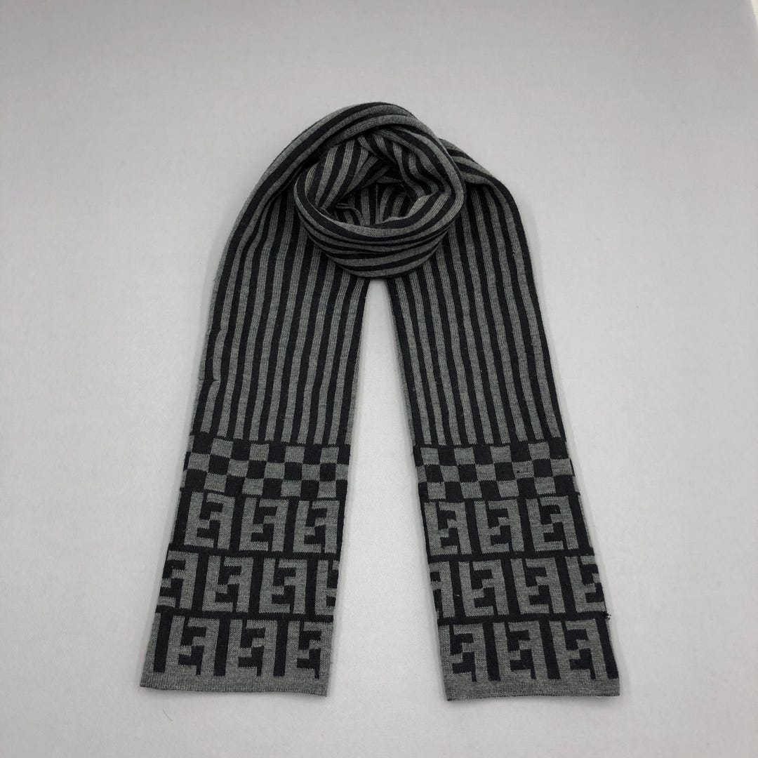 Vintage Fendi Lambswool Scarf Fendi Wool Scarves Muffler Wrap Fendi ...