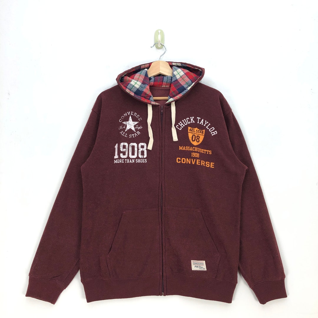 Vintage Converse Hoodie Sweatshirt 90's All Star Converse Chuck Taylor ...