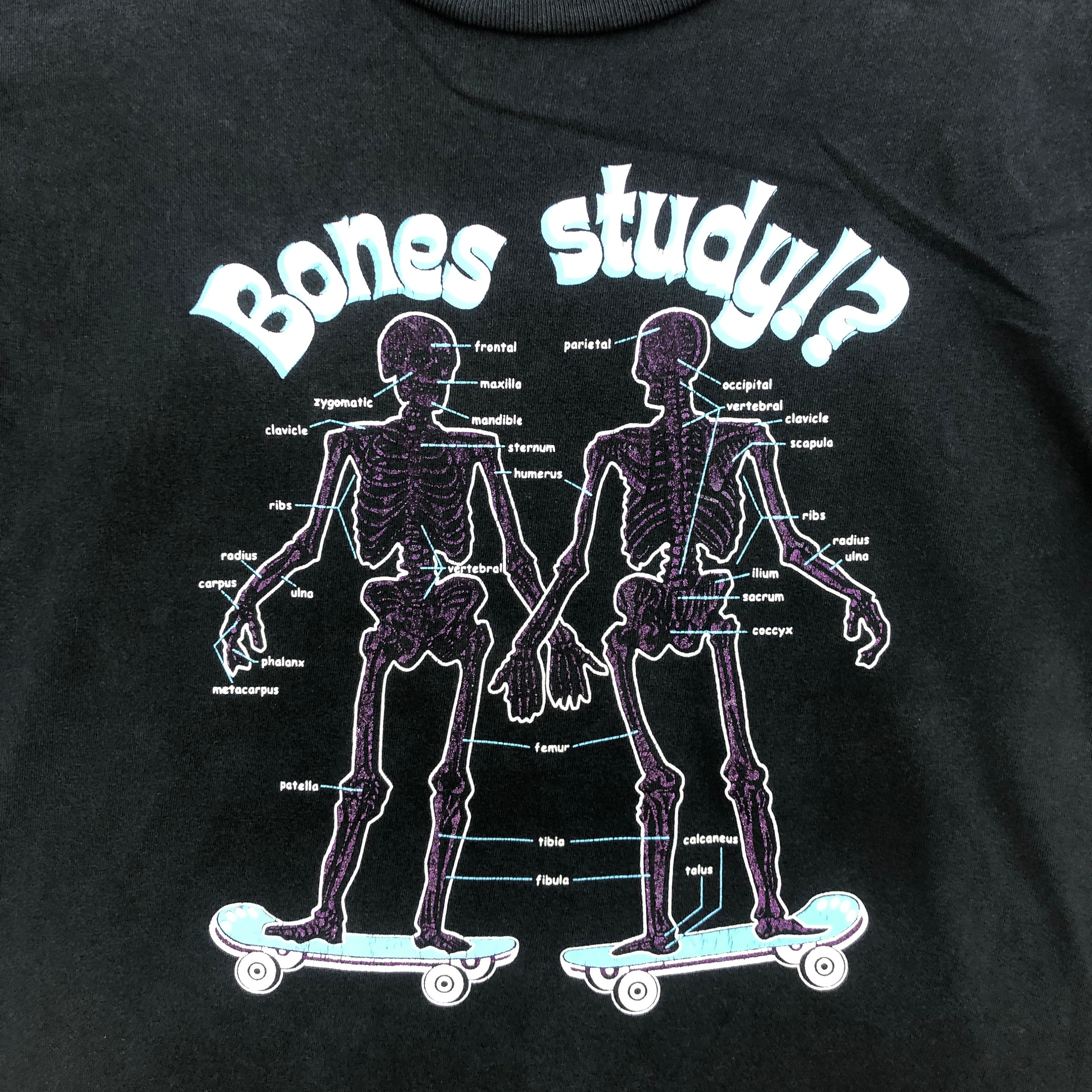 Vintage Human Skeleton Bone Study Tee: Intricate Human Illustration T ...