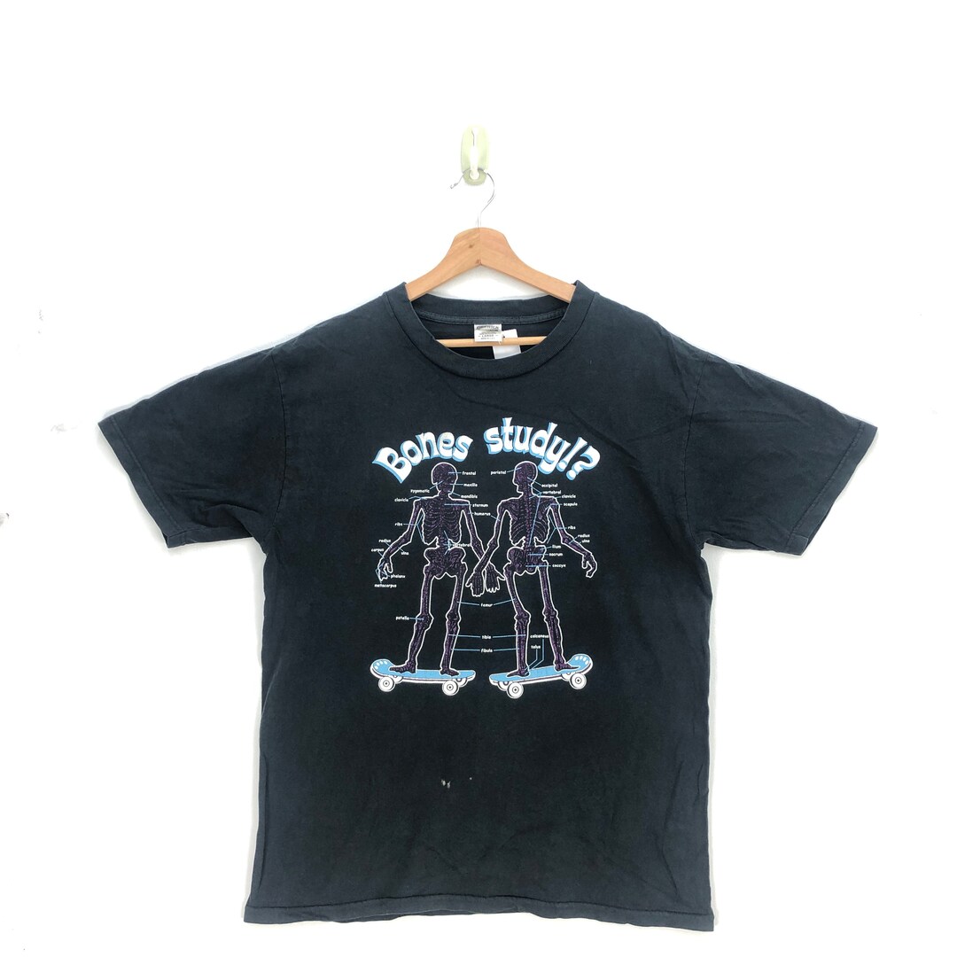 Vintage Human Skeleton Bone Study Tee: Intricate Human Illustration T ...