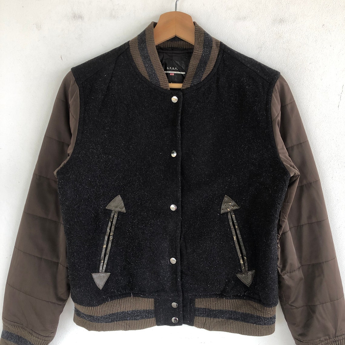 Vintage Japanese Varsity Jacket Y2k Japanese Harajuku Cyberpunk Jacket ...