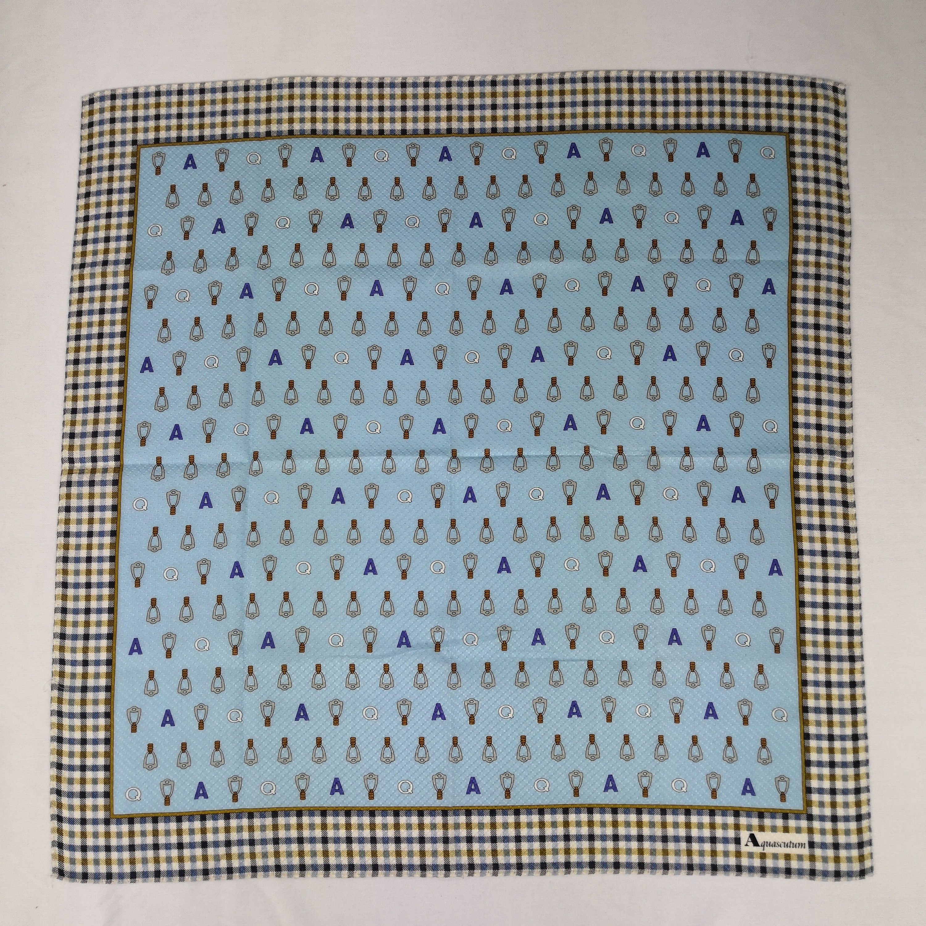 Vintage Aquascutum Handkerchief, Aquascutum Bandana Vintage Aquascutum Handkerchief, Aquascutum Bandana