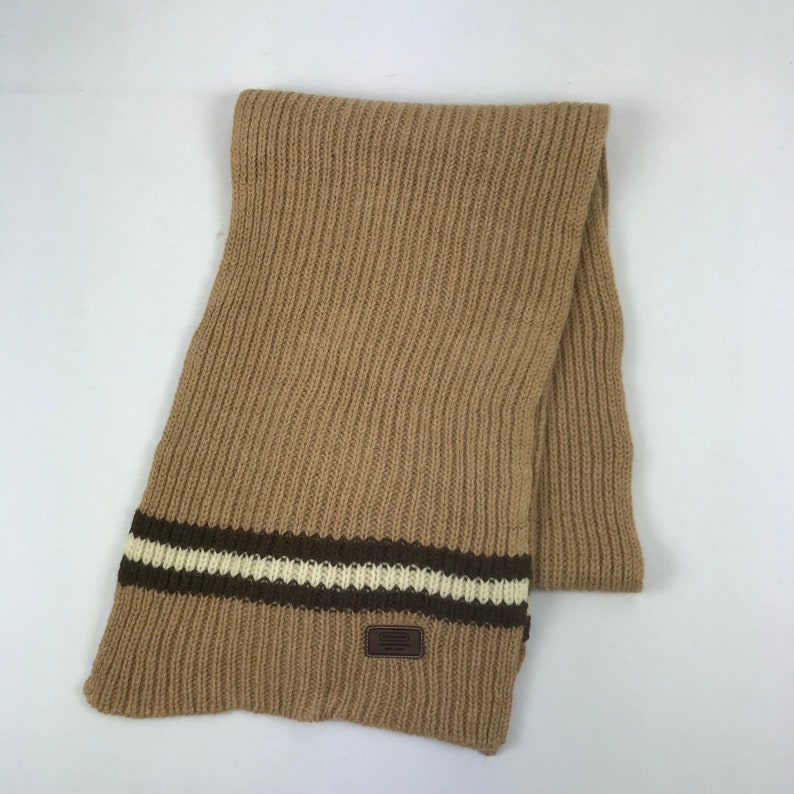 Vintage Coach Knit Wool Scarf Womens Accessories Muffler Coach Monogram ...