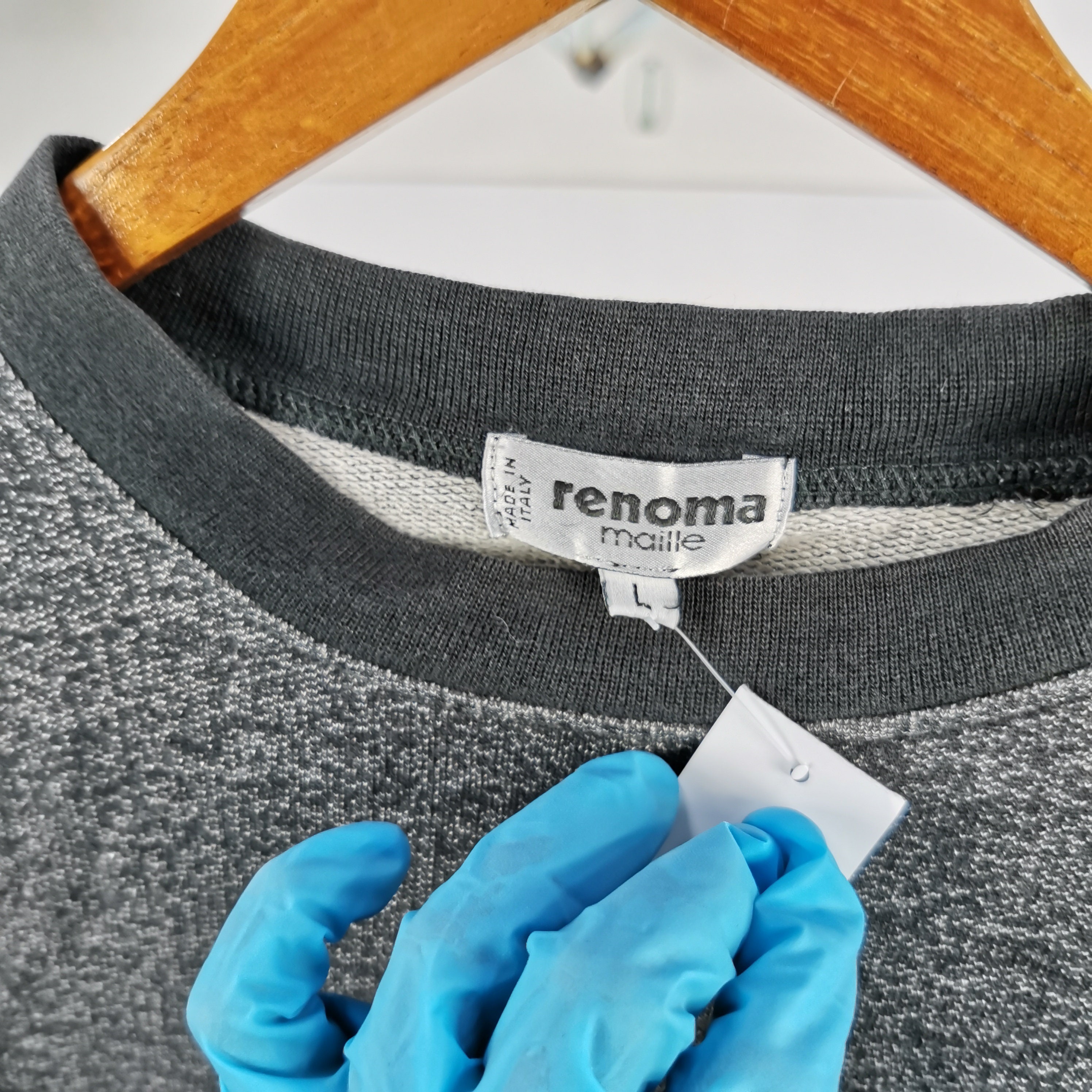 Vintage up Renoma Gray Black Jumper Medium 90's Renoma Sportswear ...