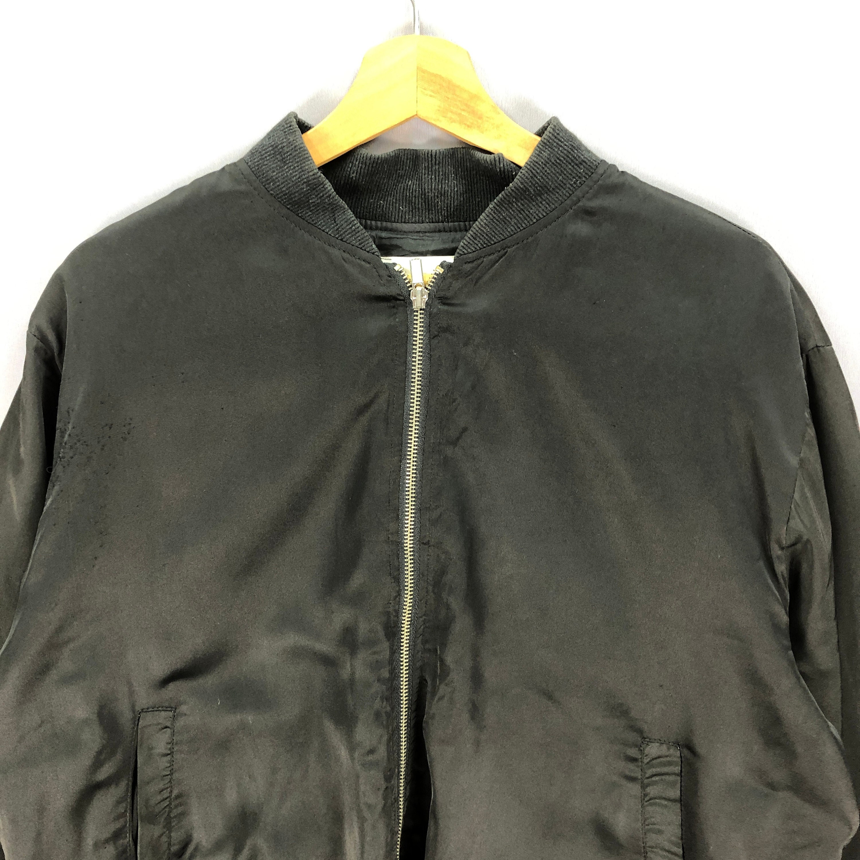 Vintage Archives Bomber Jacket Y2K Air Force Style Bomber Jacket Black ...