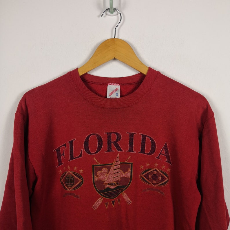 Vintage Florida Sweatshirt 90's Florida Sweater Womens Novelty Crewneck ...