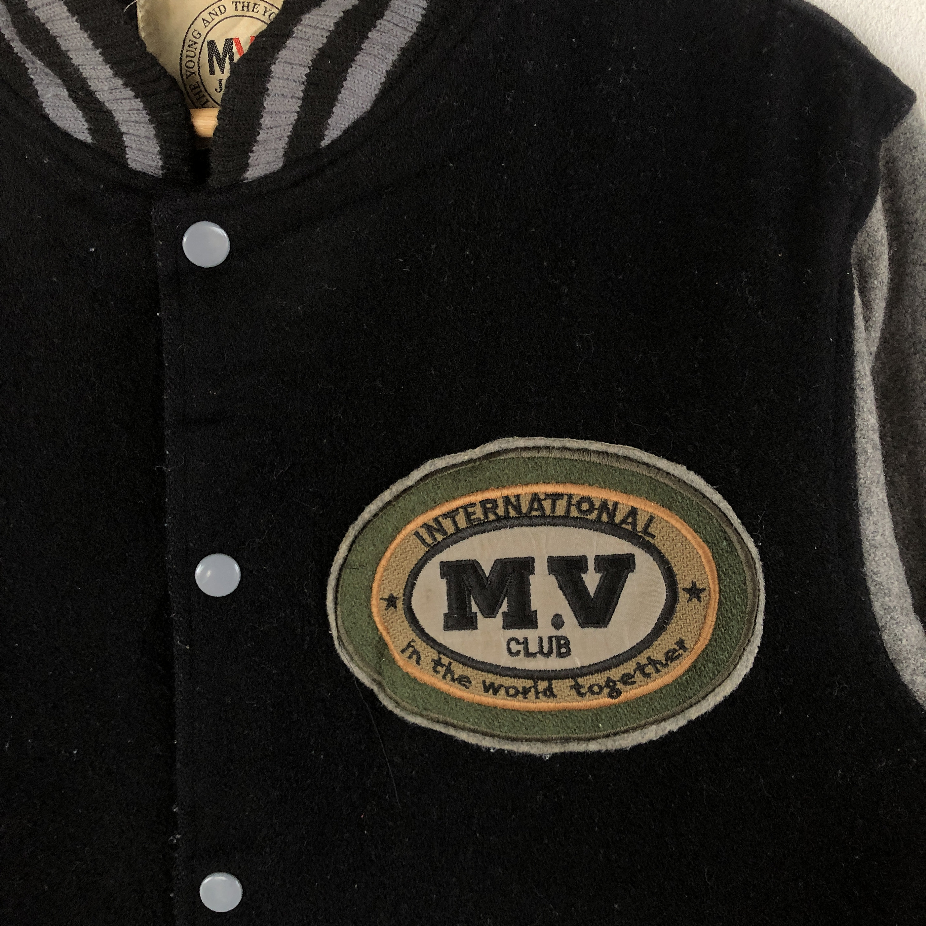Vintage MVC Varsity Jacket 90s Casual Mens Wool Letterman Jacket ...