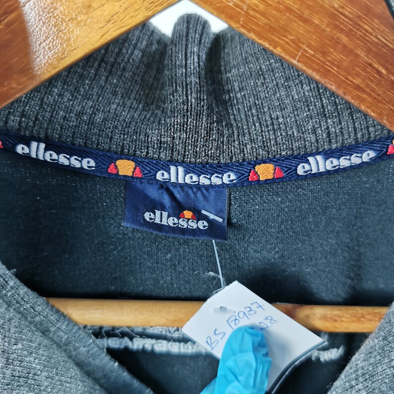 Vintage Ellesse Sweatshirt Vintage Ellesse Pullover Vintage Ellesse Big Logo Zipper Pullover ...