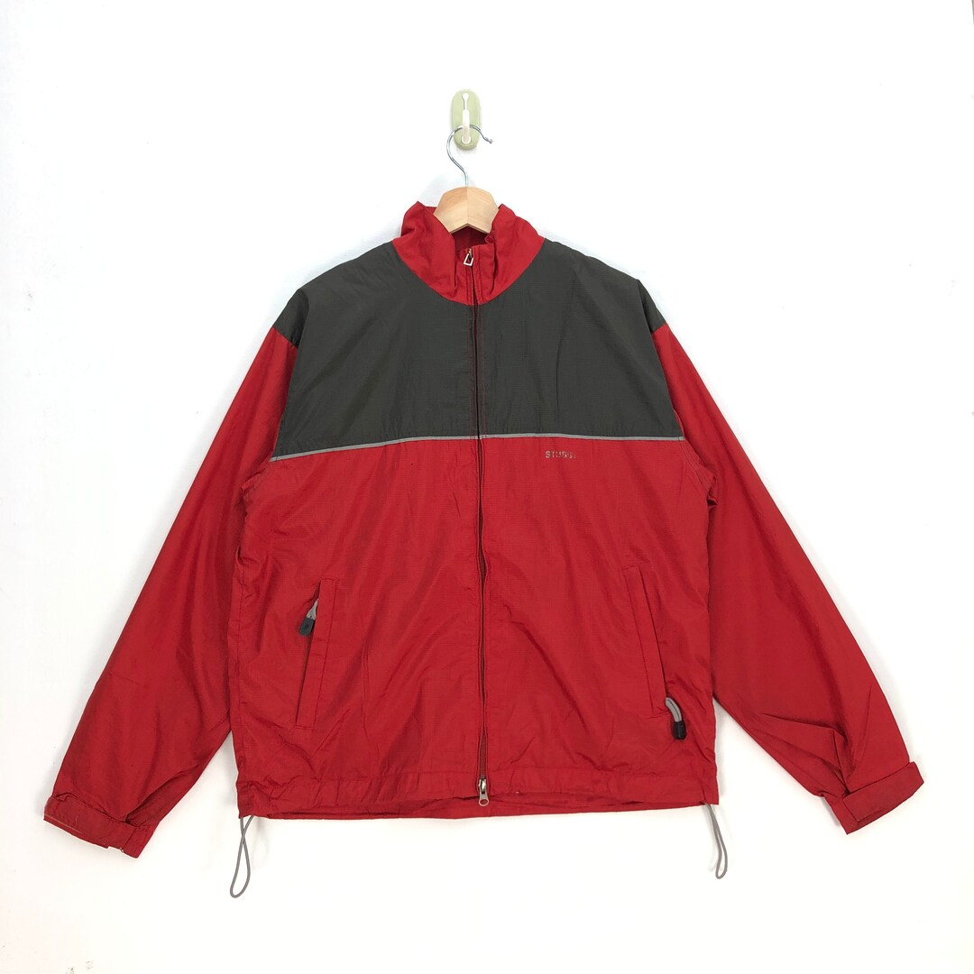 Vintage 90s Stussy Windbreaker Jacket Stussy Full Zip Light Track Top ...