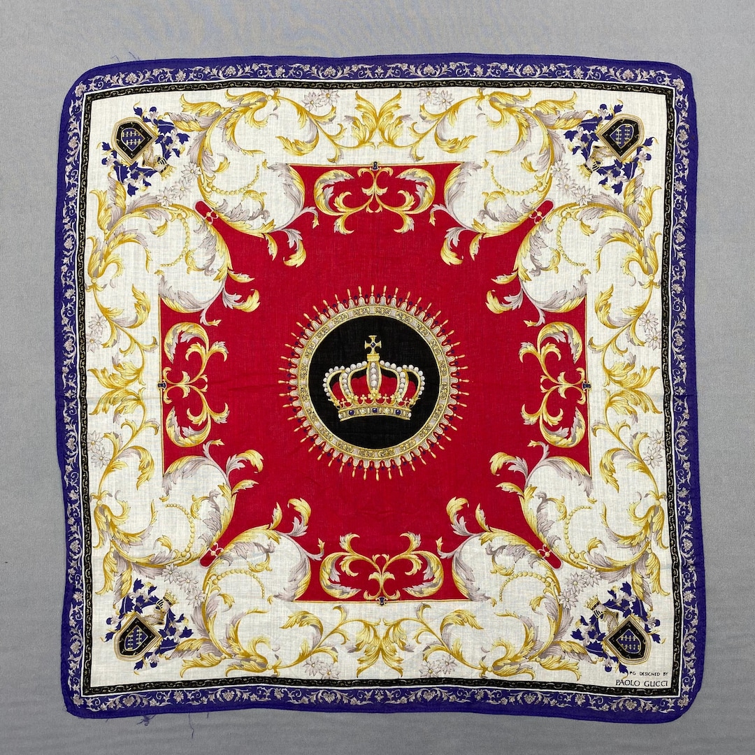 Vintage Paolo Gucci Handkerchief Auth Paolo Gucci Bandana Luxury ...