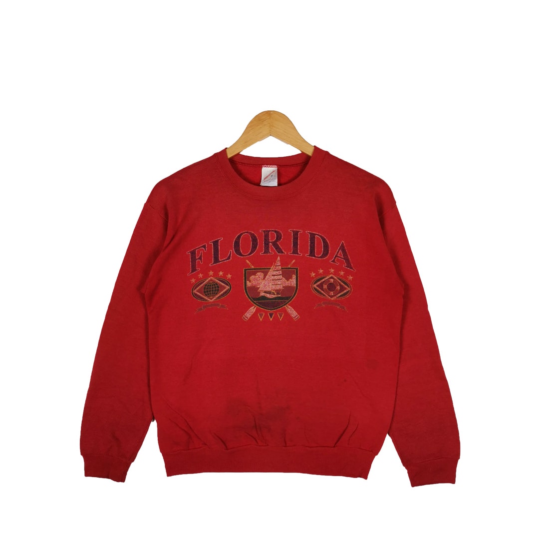 Vintage Florida Sweatshirt 90's Florida Sweater Womens Novelty Crewneck ...