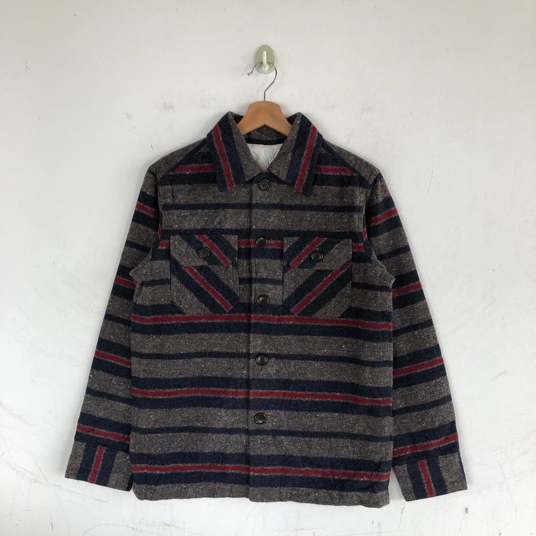 Vintage Japanese Jacket 90s Navajo Harajuku Jacket Psychedelic Casual ...