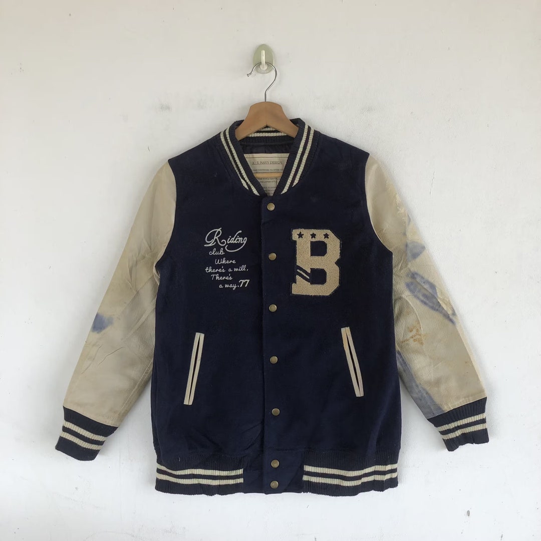 Vintage Japanese Varsity Jacket 90s University Jacket Xsmall Men's ...