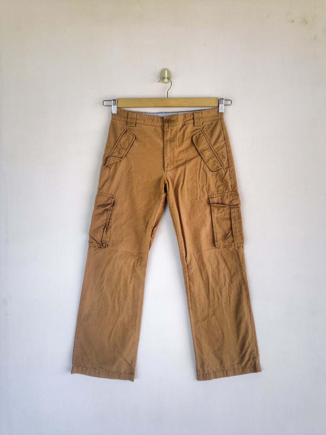 Size 31x28 Japanese Cargo Pants Brown Y2K Women Cargo Trousers Multi ...