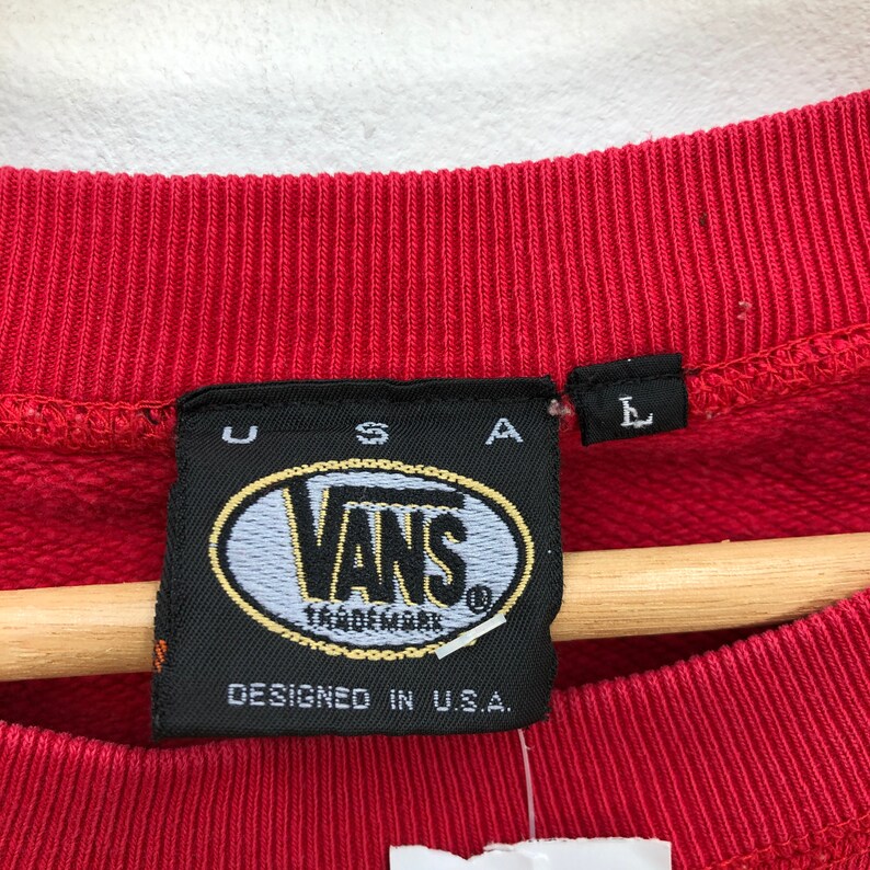 Vintage VANS USA Sweatshirt Spell Out Vans Jumper Pullover Oversized ...
