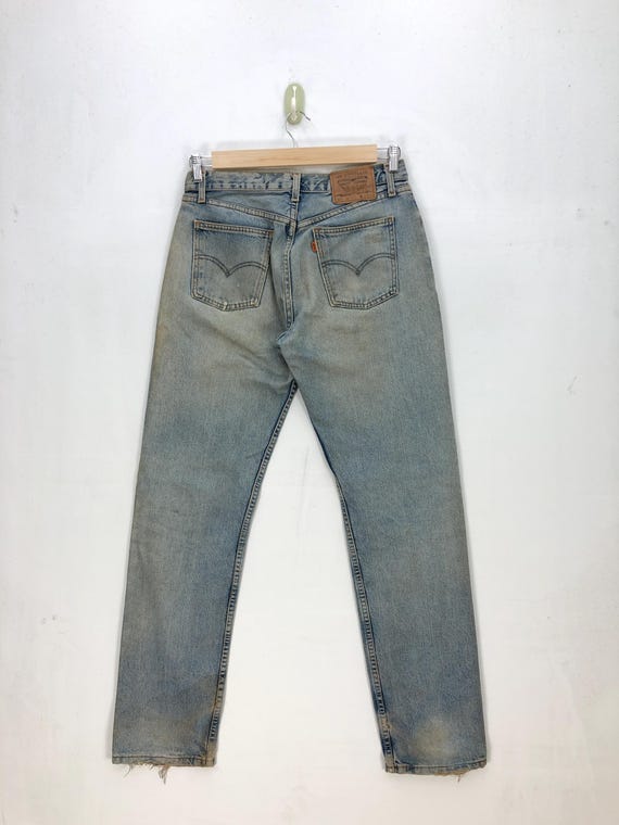 W31 Vintage Levis 501 Light Mud Wash Jeans 90s High Rise W31 Vintage Levis 501 Light Mud Wash Jeans 90s High Rise