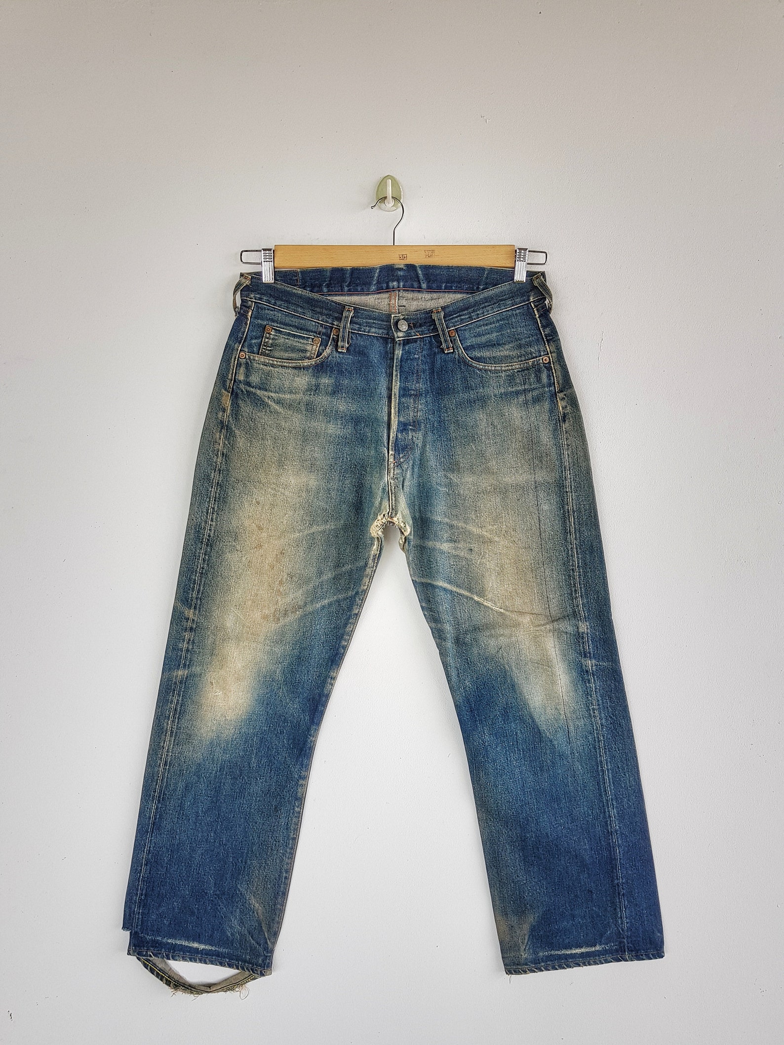 W34 Studio D'artisan Japan Selvedge Jeans Honeycombs Faded Blue Pants ...