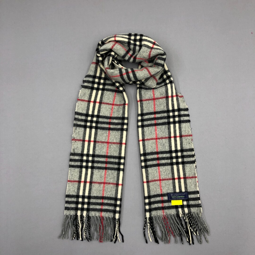 Vintage Burberry Wool Scarf Womens Tartan Burberry Lambswool Scarf ...